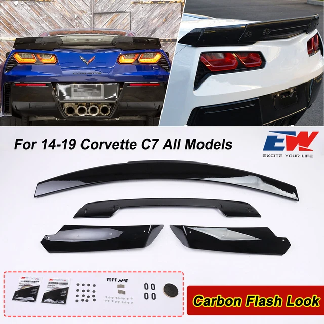 FOR 14-19 CORVETTE C7 Z06 Stage 3 Rear Trunk Lid Spoiler Carbon Flash ...