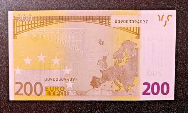 RARE BILLET 200 Euros France**Premier Tirage T.001 F2 **Neuf** EUR 320 ...