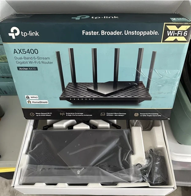TP-LINK AXE5400 TRI-BAND WiFi 6E Router (Archer AX73)-Gigabit Wireless ...