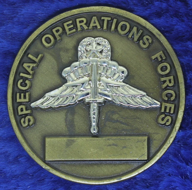 US ARMY SPECIAL Operations Forces Military Freefall HALO Challenge Coin ...