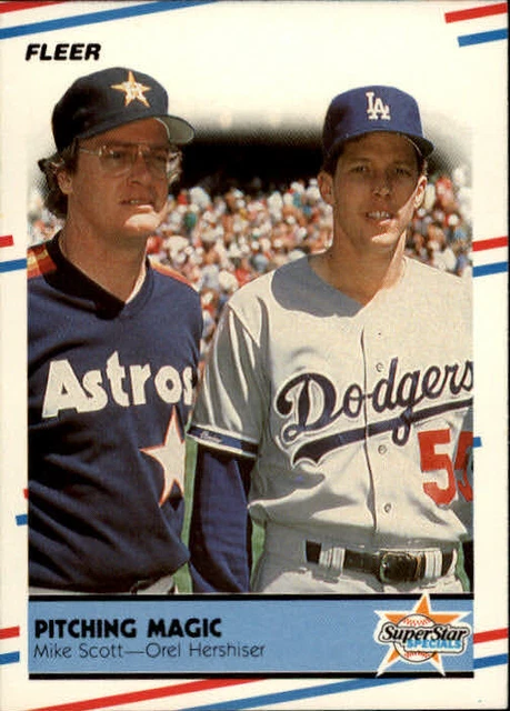 CARTE DE BASEBALL Fleer 1988 #632 Mike Scott/Orel Hershiser EUR 1,64 ...