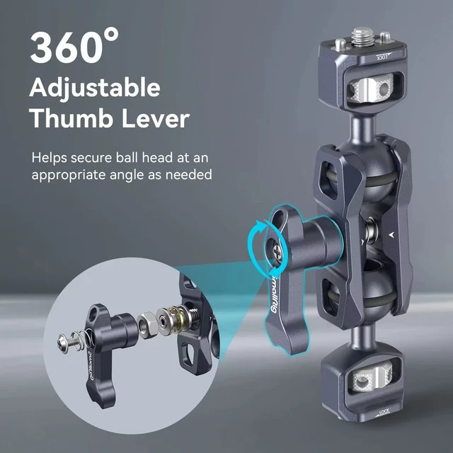 SMALLRIG MAGIC ARM Flexible Articulating Arm with 1/4” Screws, Field ...