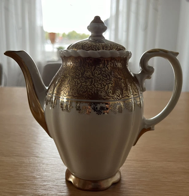 RW BAVARIA PORZELLAN Teekanne Weiß Gold EUR 9,00 - PicClick DE