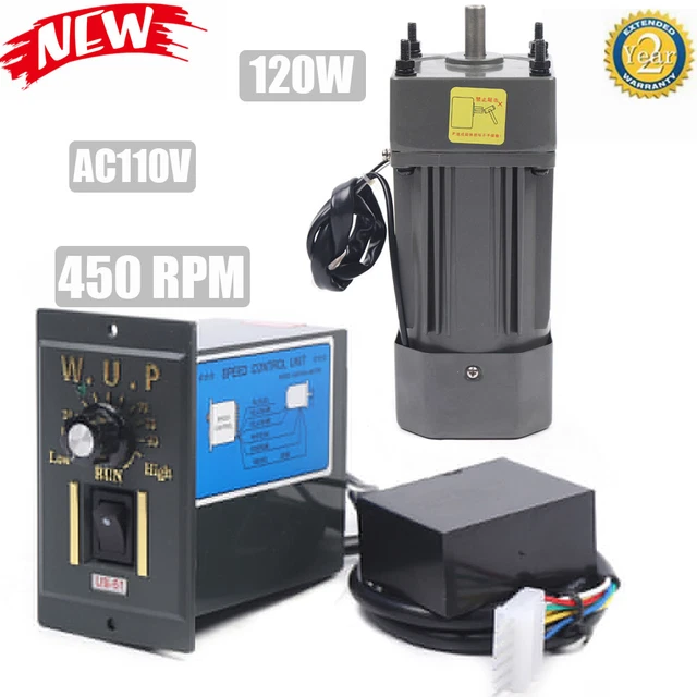 ELECTRIC AC GEAR Motor Single Phase Reversible+ Variable Speed ...