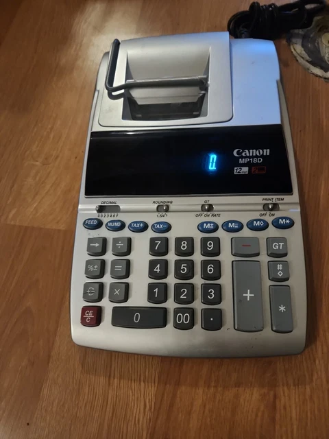 CANON LED PRINTING Calculator MP18D Large Blue LED Display £16.22 ...