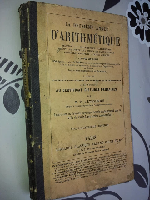LA DEUXIÈME ANNÉE d'Arithmétique EUR 25,00 - PicClick FR
