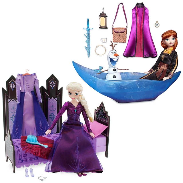 DISNEY STORE AUTHENTIC Frozen 2 Elsa Bedroom & Anna Adventure Playset ...