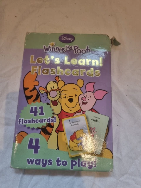 DISNEY WINNIE THE pooh educational flash cards let's learn 4 ways to ...