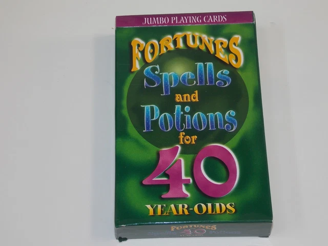 JUMBO PLAYING CARDS Fortunes Spells Potions for 40 Year Olds Game ...