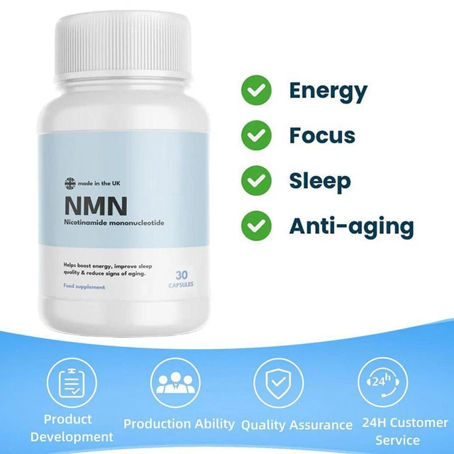 30PCS NMN CAPSULES Nicotinamide Mononucleotide AntiAgeing DNA Repair ...