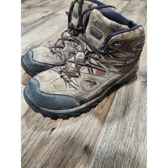 REDHEAD MENS WATER Proof Boots Camo Hiking Brown Suede Mid Top Work ...