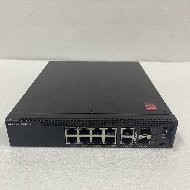 DELL EMC NETWORKING N1108P-ON 8x Gig RJ45 (4-Port PoE) & 2x 1G SFP ...