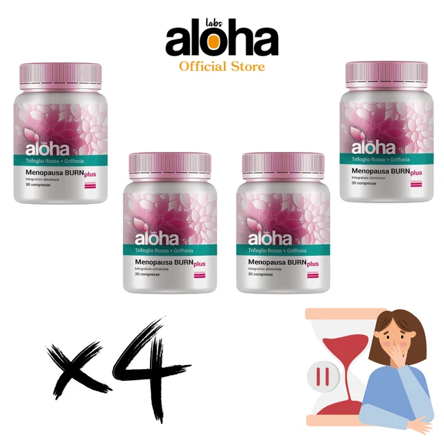 ALOHA MENOPAUSA BURN Plus Integratore Vampate Stanchezza Metabolismo ...