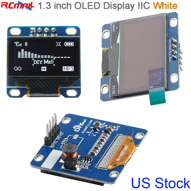 3PCS 1.3& INCH OLED Display Screen Module 128x64 I2C IIC Serial SH1106 ...