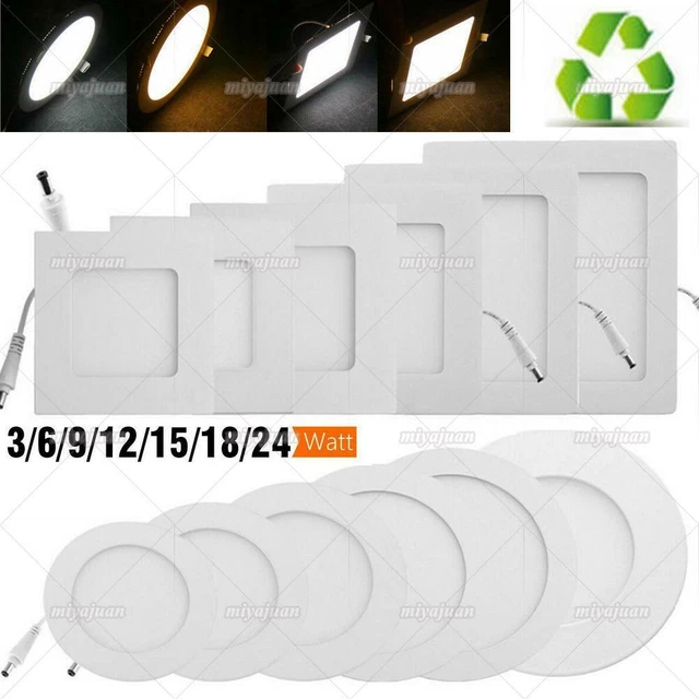 ULTRA SLIM RECESSED LED Flat Panel Ceiling Spot Lights Downlights ...