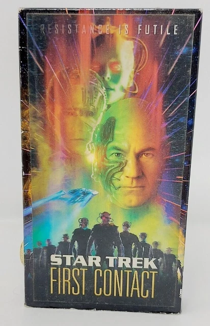 STAR TREK FIRST Contact (VHS, 1997) Sci-Fi Lenticular Cover Patrick ...