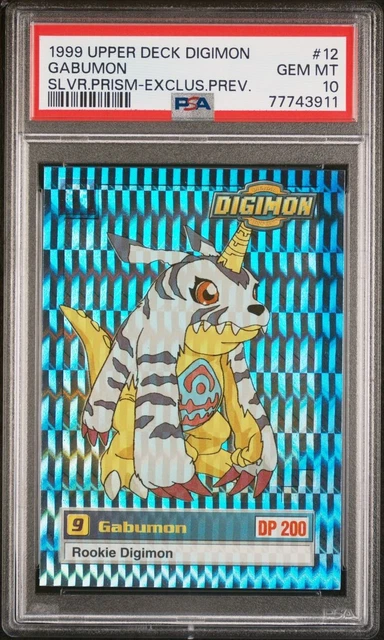 PSA 10 (POP 1) Gabumon Silver Prism Exclus. Prev. - 12 Upper Deck ...