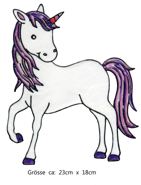 WINDOW COLOR BILD Fensterbild Aufkleber " Einhorn 02 " 378 EUR 6,69 ...