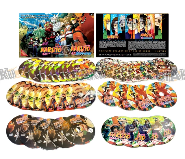 NARUTO & NARUTO Shippuden - Dvd Anime (1-720 Eps + 11 Film) Eng Dub ...