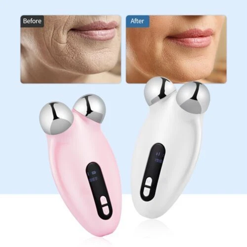 MINI EMS MICROCURRENT vibration Massager Face Skin Tightening Lifting ...