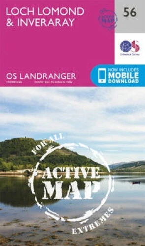 LOCH LOMOND & Inveraray (OS Landranger Active Map) by Ordnance Survey ...