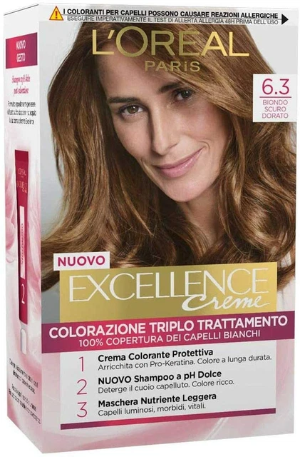 L'ORÉAL PARIS EXCELLENCE Creme, Tinta Colorante, 6.3 Biondo Scuro ...