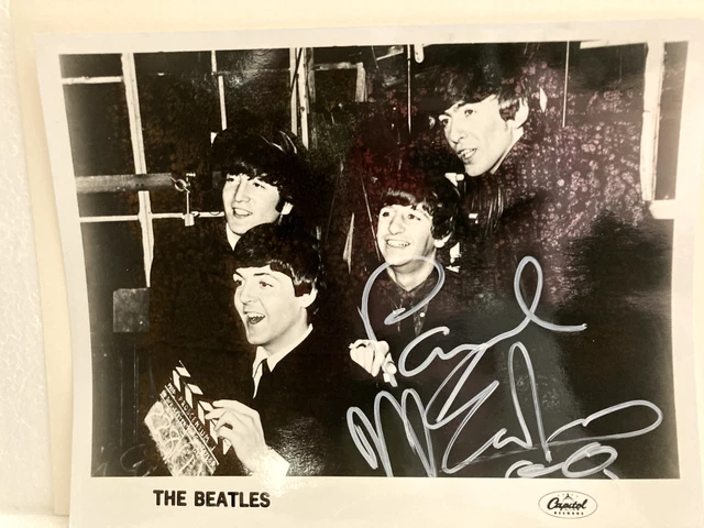 PAUL MCCARTNEY SIGNED and smiley face, Capitol promo 8X10" photo approx ...
