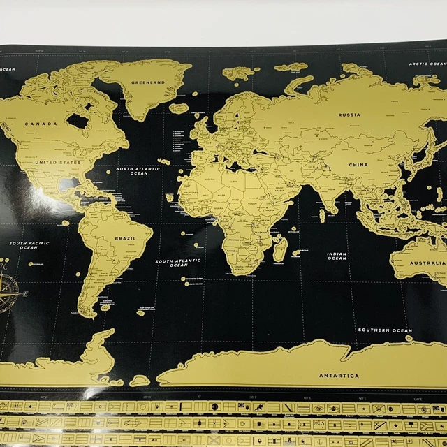WORLD MAP UNITED States Map Scratch Off Travel Learning Tool Travel Log ...
