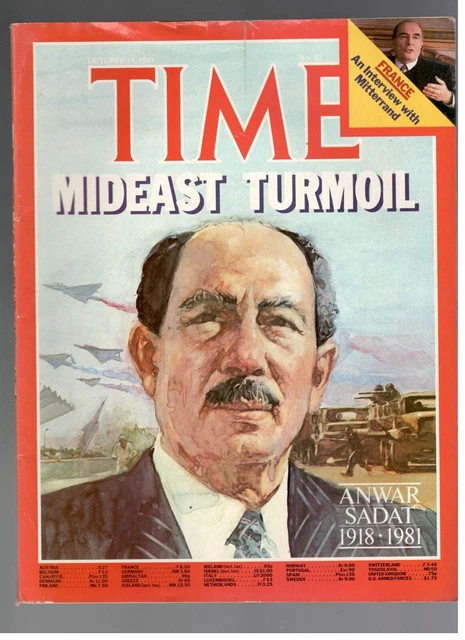 MAGAZINE TIME OCTOBER 19, 1981 Egypte Mort Anwar Template Mideast ...