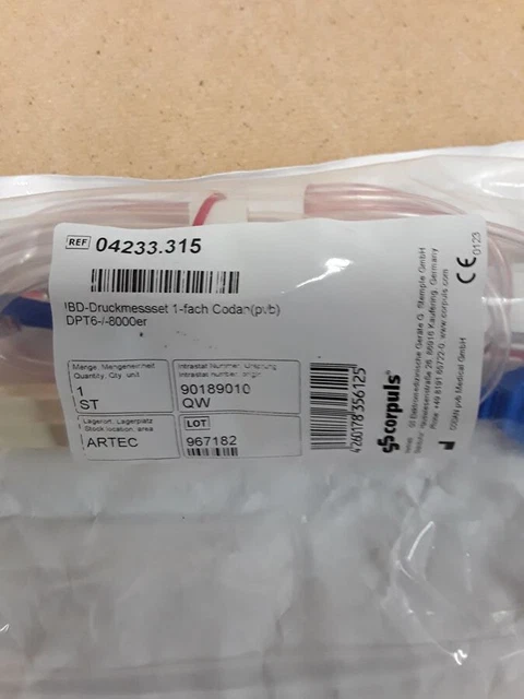 CORPULS®3 IBD-DRUCKMESSSET 1 fach Codan (pvb) DPT6-/-8000er 3ml/h ...