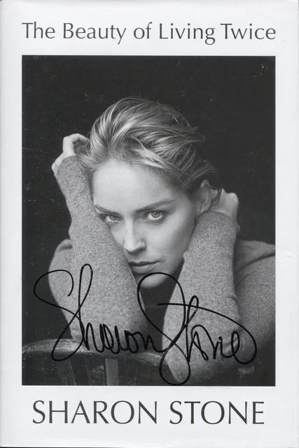 AUTOGRAPH ORIGINAL SIGNED de l'Actrice SHARON STONE sur Jacket Livre ...