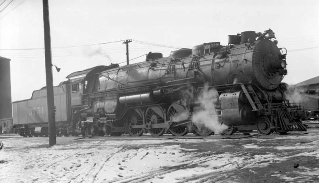 AT&SF SANTA FE Railroad locomotive engine No. 3751 type 4-8-4 OLD TRAIN ...
