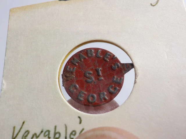 ANTIQUE VINTAGE VENABLES ST GEORGE TOBACCO TAG Tin Advertising $6.99 ...