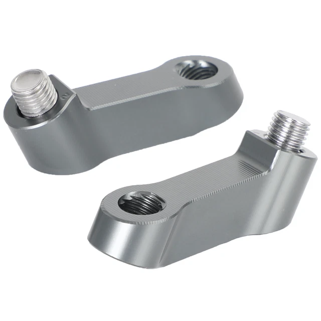 MIRROR STEM EXTENSION/EXTENDER 10mm Titanium For Yamaha MT-07 Tracer ...