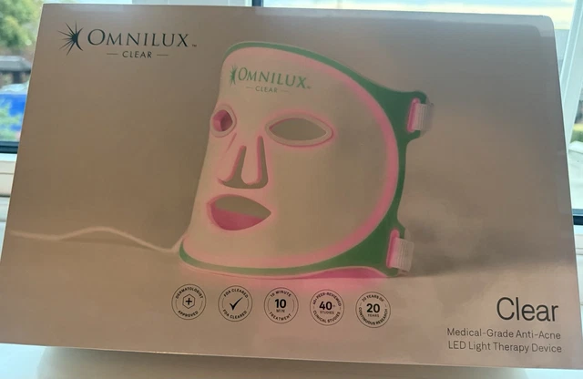 OMNILUX CLEAR LED Light Therapy Mask Medical Grade Anti-Acne Device for ...