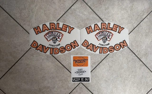 HARLEY DAVIDSON AND Marlboro Man black death Fxr Gas Tank Decals ...