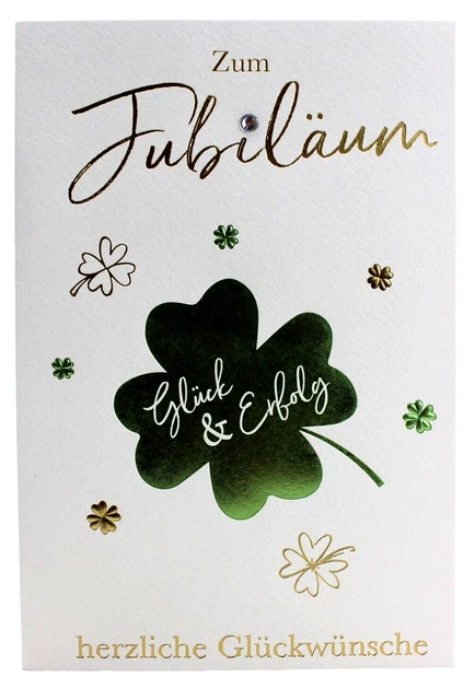 HOCHWERTIGE GLÜCKWUNSCHKARTE ZUM Jubiläum Karte Grußkarte ...