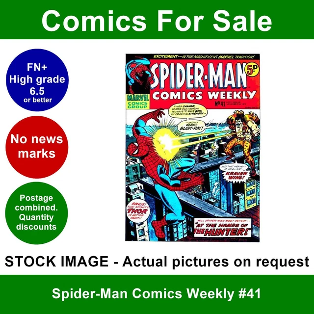 SPIDER-MAN COMICS WEEKLY #41 comic - FN/VFN clean 1973 - Marvel UK £6. ...