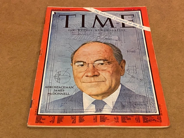 TIME MAGAZINE 31/3/1967 Aerospaceman James Mcdonnell, James Joyce, Die ...