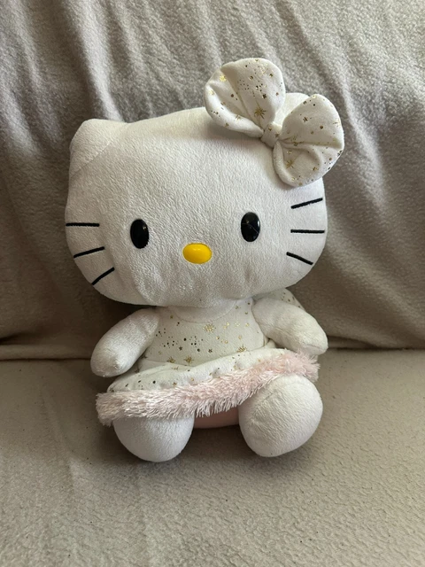 TY HELLO KITTY Sanrio Angel In white sparkly dress soft toy plush ...