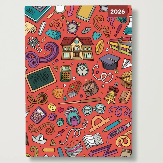 SCHOOL DIARY - 2026 Red Robin A5 Padded Diary Planner Student Family ...