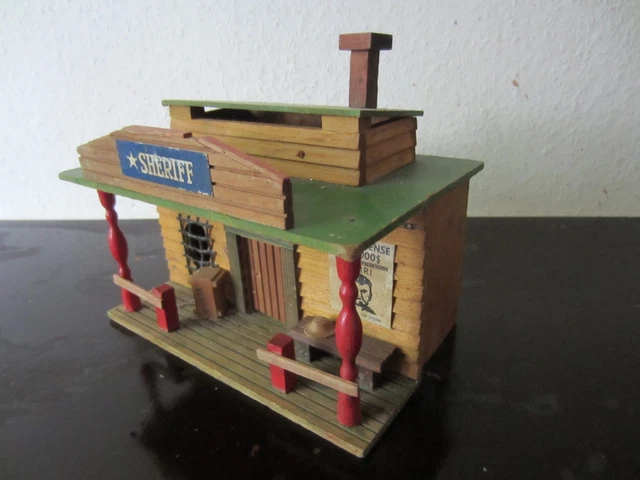VERO SHERIFF A DDR Western Stadt Holz Fort Häuser für Timpo EUR 4,95 ...