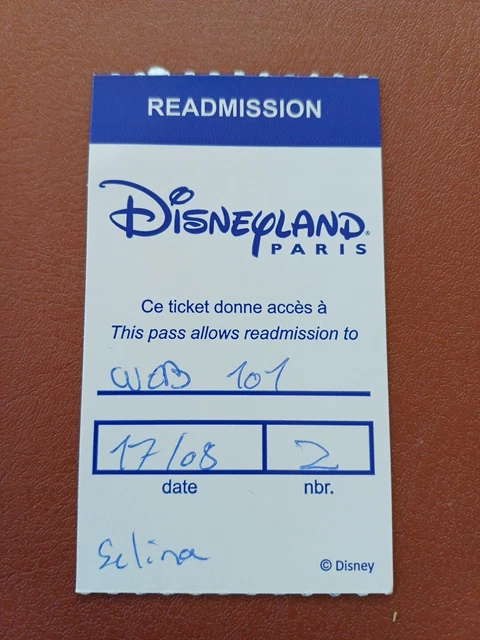 PASS DISNEY DISNEYLAND Ticket Réadmission Attraction WEB Spiderman 08/ ...