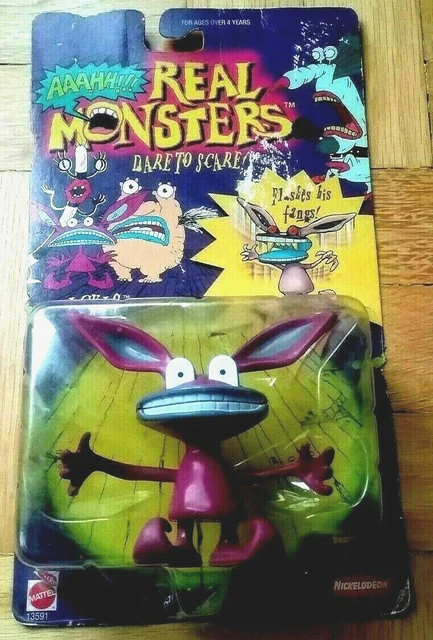 MATTEL AAAHH! REAL MONSTERS Dare To Scare ICKIS Figure Toy 1995 NIB $44 ...