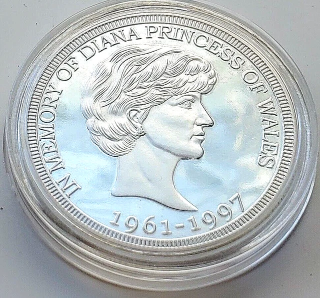 PRINCESS DIANA SILVER Coin Prince George King Charles III William Harry ...