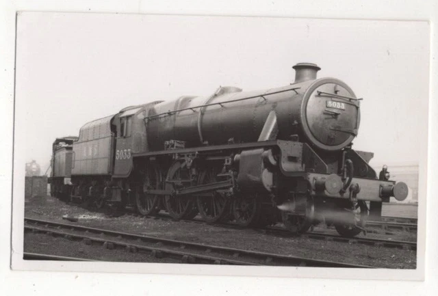 LMS RAILWAY STEAM Locomotive 5033 Postcard-Size Reproduction Photograph ...