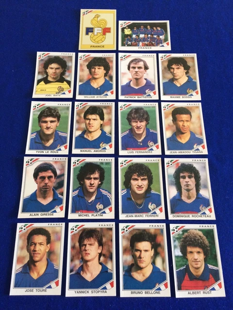 PANINI MEXICO 86 World Cup Football Album Stickers FRANCE team Pro ...