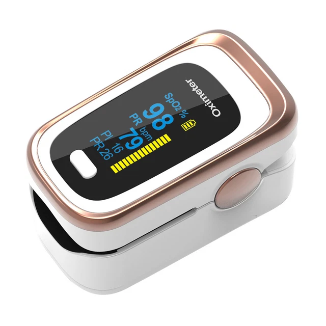 DIGITAL FINGERTIP PULSE Blood Oximeter Finger Home Monitor (White Gold ...