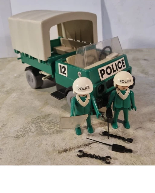 PLAYMOBIL 3233 POLIZEI Police Mannschaftswagen Klicky Figuren 1977 £25. ...