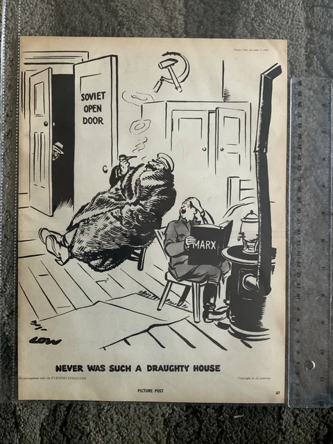 WARTIME DAVID Low Cartoon December 2 1939 Hitler Stalin Chamberlain ...